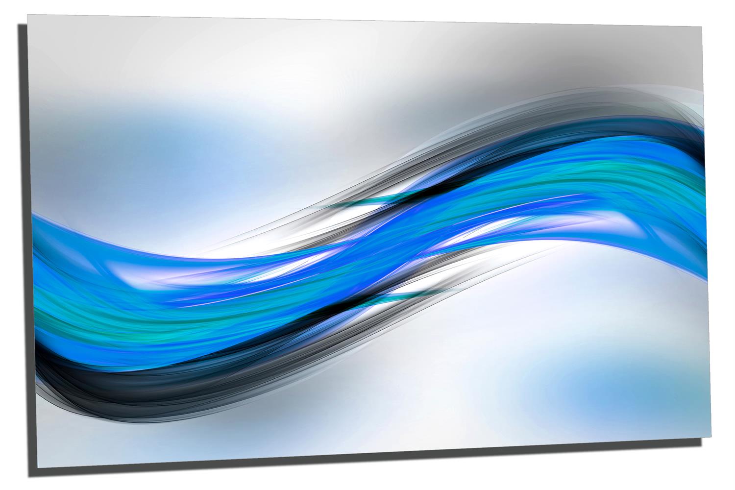 Abstract Art Blue Wave Wall Art Metal Print. Abstract Wave Print, Abs ...