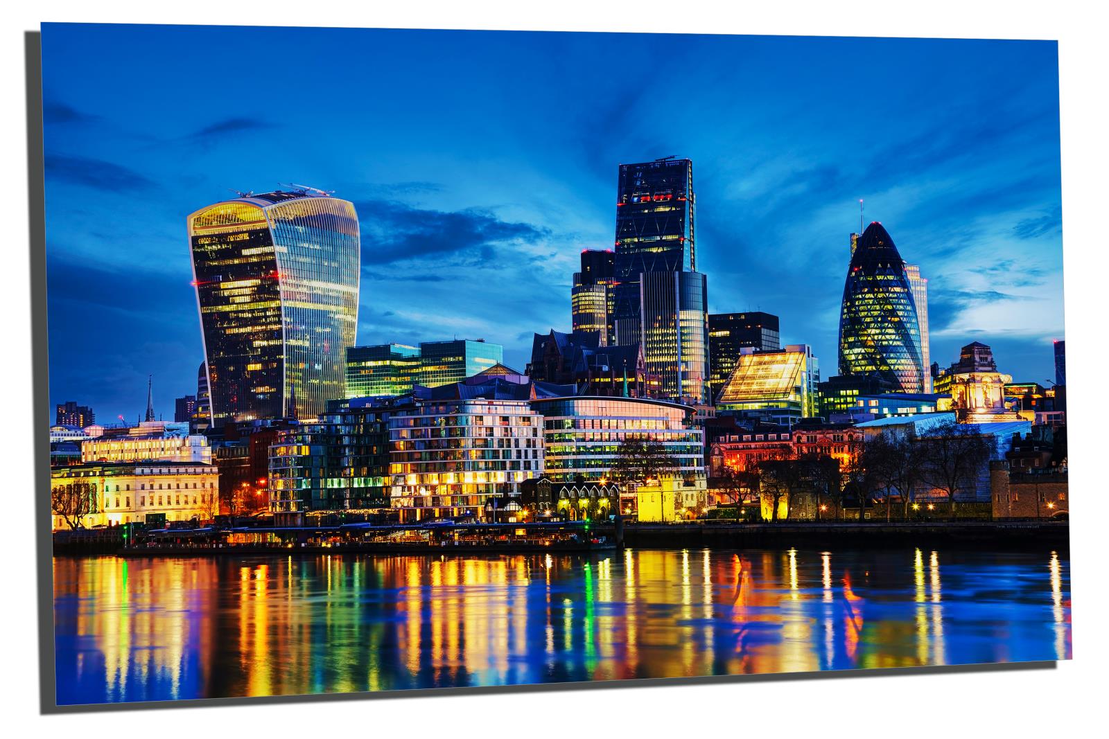London Skyline Wall Art Metal Print evening London, England FIDI Art ...