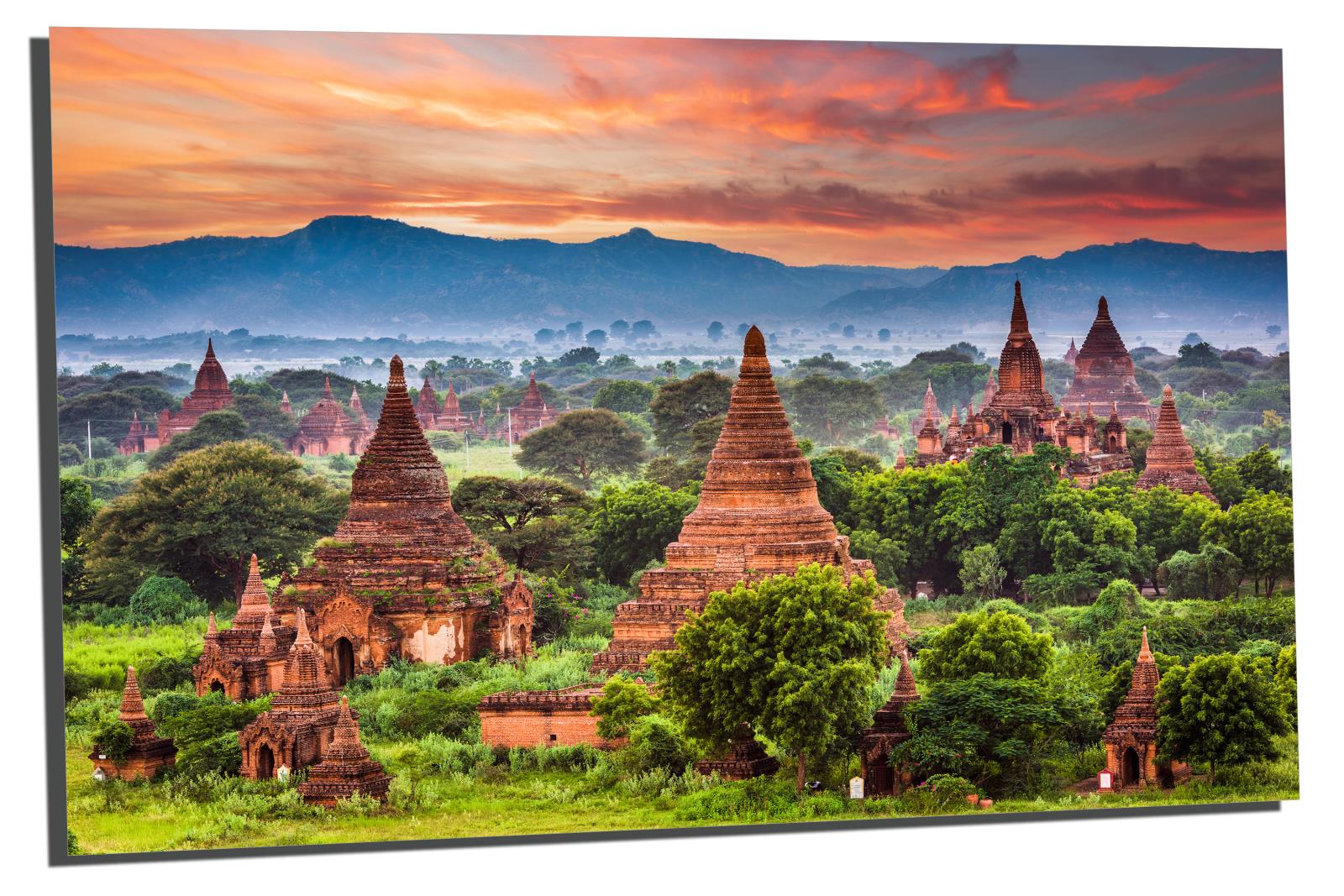 Bagan Temples Metal Print Wall Art epic landscape Bagan Myanmar ...