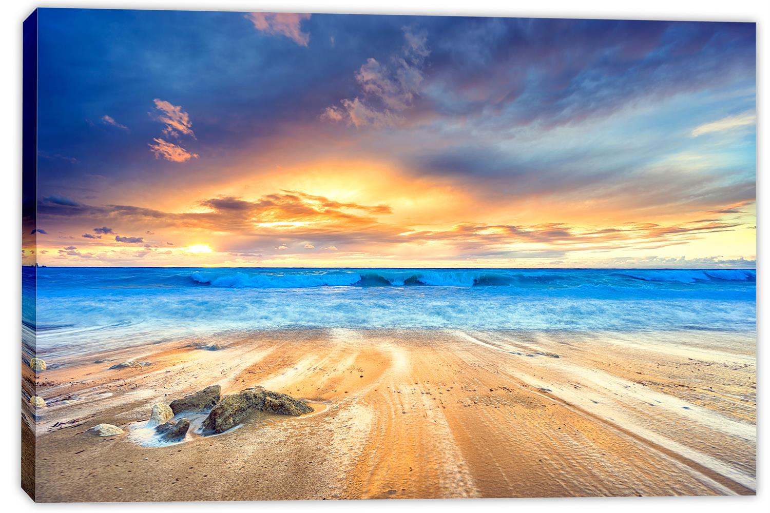 Gorgeous Beach Sunset Canvas Print Wall Art decoration for home or ...