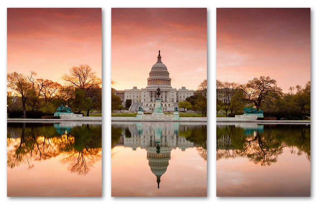 Capitol building, Washington DC Canvas Print. 3 Panel Split, Triptych ...